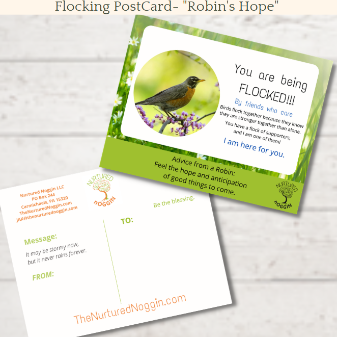 ROBIN FLOCKING CARD – Nurtured Noggin